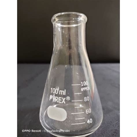 Jual Erlenmeyer Flask 100ml Tanpa Skala Shopee Indonesia