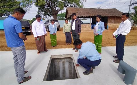 မကွေးတိုင်းဒေသကြီးအစိုးရအဖွဲ့ စီးပွားရေးရာဝန်ကြီး ဦးအောင်ချိန် မင်းလှမြို့၌ မြို့ရေပေးရေးလုပ်ငန