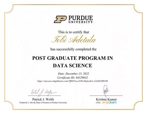 data science certificate pdf