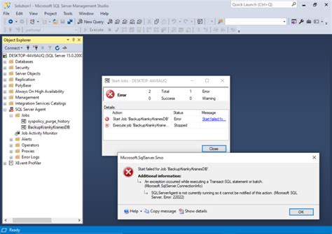 How To Fix “sqlserveragent Is Not Currently Running”