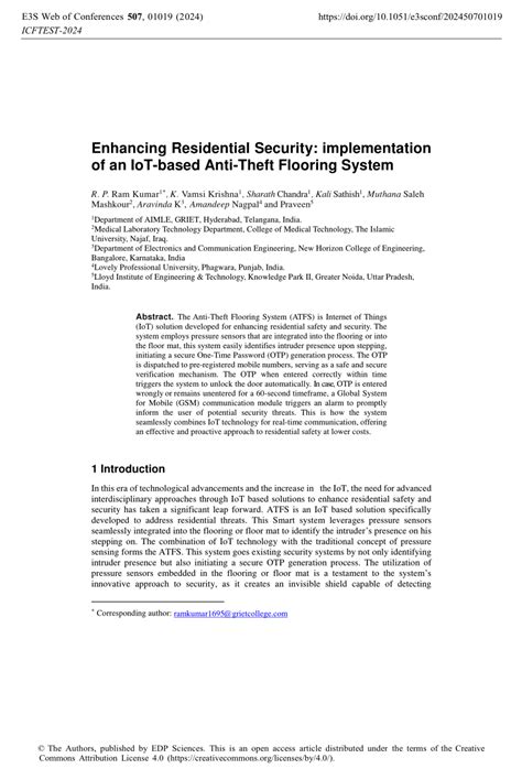 Pdf Enhancing Residential Security Implementation Of An Iot Based