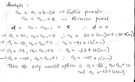 Solved 11 Which Of The Following Define The Same Arithmetic Sequence Using A Recursive Formula