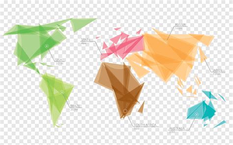 World Map World Map Geometry Globe Watercolor Estetika Dunia Peta