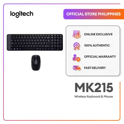 Logitech Mk215 Wireless Keyboard And Mouse Combo For Windows 2 4 Ghz Wireless Compact Design