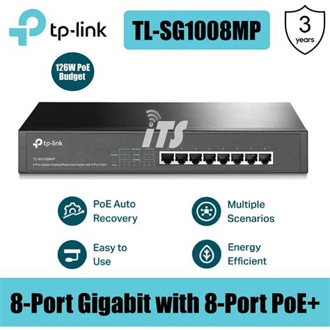 Tp Link Port Gigabit Switch With Port Poe Tl Sg Mp Shopee Philippines