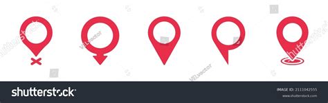 Map Pointers Icon Set Location Pin Stock Vector Royalty Free Shutterstock
