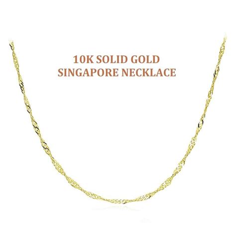 Solid 10k Gold Singapore Rope Chain High Quality Made In Italy Yellow