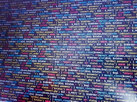 Abstract Screen Code Background Technology Development Concept Texture PHP Program Languages