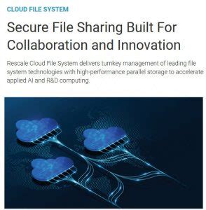 Rescale Cloud File System For Automated Fast Parallel Storage To Power