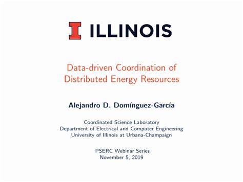 Ppt Data Driven Coordination Of Distributed Energy Resources