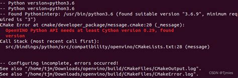 Linux Openvino 环境搭建遇见的问题cmake Cython找不到对应版本 Csdn博客