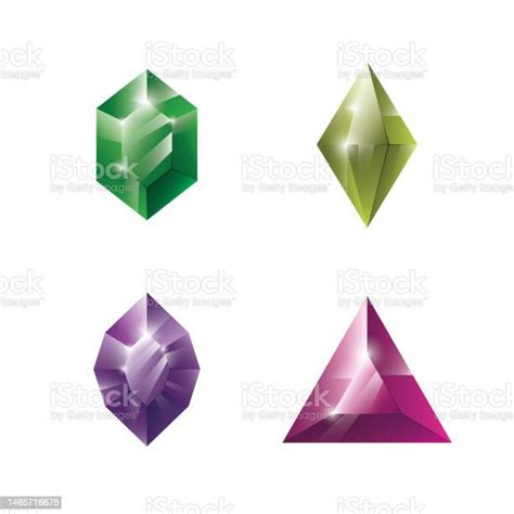 보석과 보석 세트 보석과 다이아몬드 컬렉션 게임 전리품 Ui 아이콘 벡터 일러스트 레이 션 개체 그룹에 대한 스톡 벡터 아트 및 기타 이미지 Istock