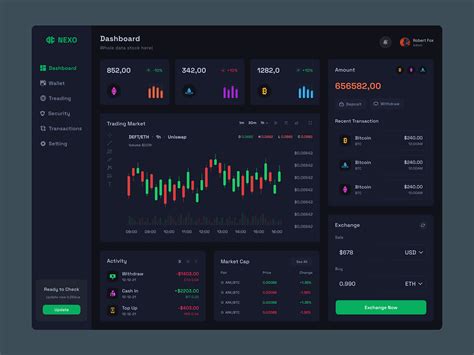 blockchain dark dashboard ui ux design behance