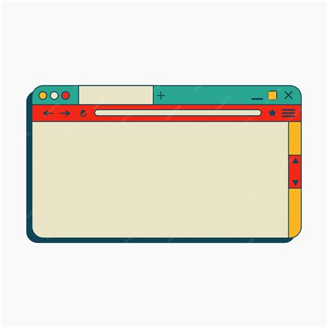 Premium Vector Retro Scroll Browser Illustration