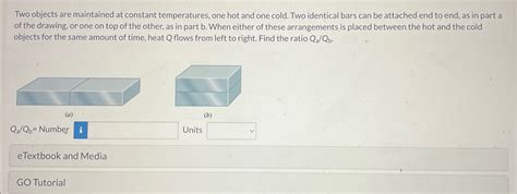 Solved Two Objects Are Maintained At Constant Temperatures