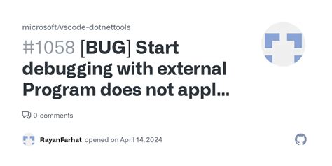 Bug Start Debugging With External Program Does Not Apply Hot Reload · Issue 1058 · Microsoft