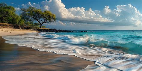 카우아이 하와이의 아름다운 칼라라우 해변 카우아이의 고요한 풍경멋진 풍경 카우아이 하와이 칼랄라우 비치 배경 일러스트 및 사진 무료 다운로드 Pngtree