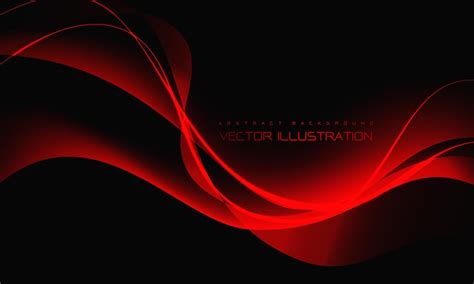 Premium Vector Abstract Red Wave Curve On Black Design Modern Luxury Futuristic Background