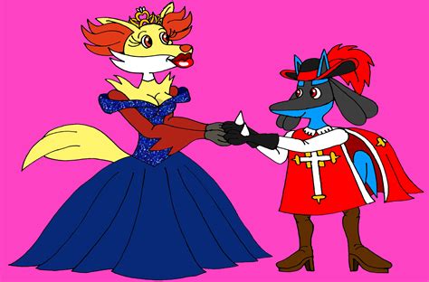 Princess Delphox Dancing With Musketeer Lucario By Rodan5693 On Deviantart
