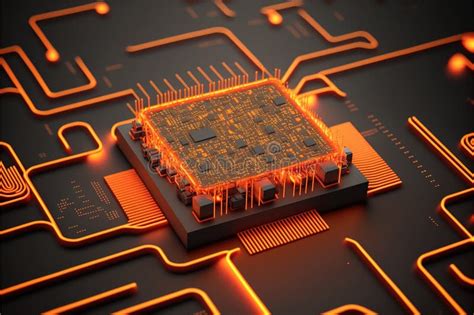 Cyber Security Cloud Computing Technology Modern Concept Digital Circuit Board Background Stock