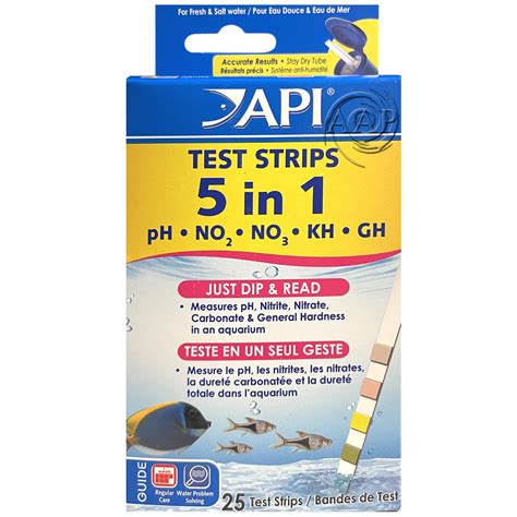API 5 In 1 Aquarium Test Strips