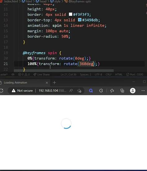 Loading Animation Using Html Css And Javascript Programming Short Subscribe Support Youtube