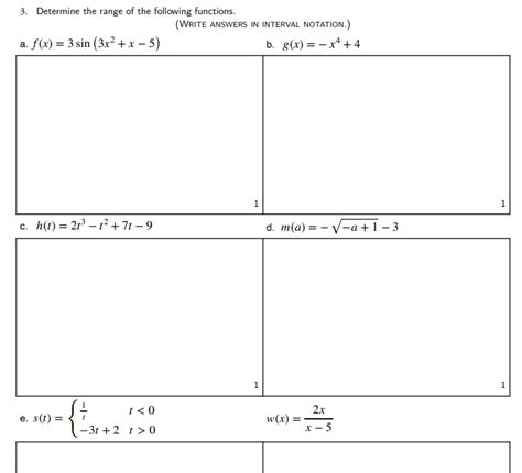 Solved Determine The Range Of The Following Functions Chegg