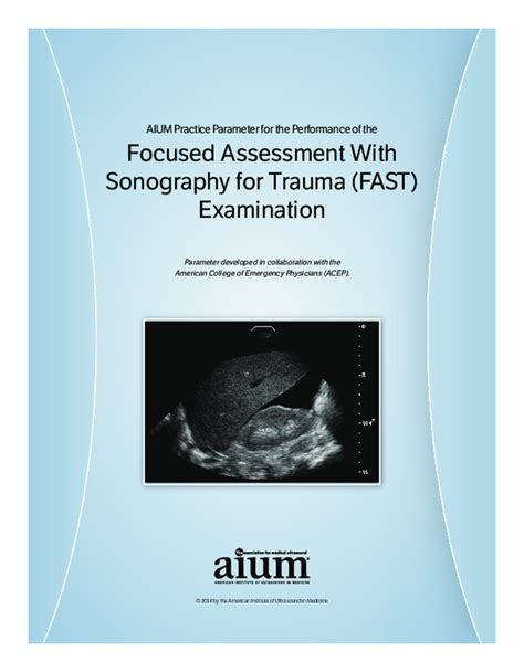 Pdf Aium Practice Guideline For The Performance Of The Focused