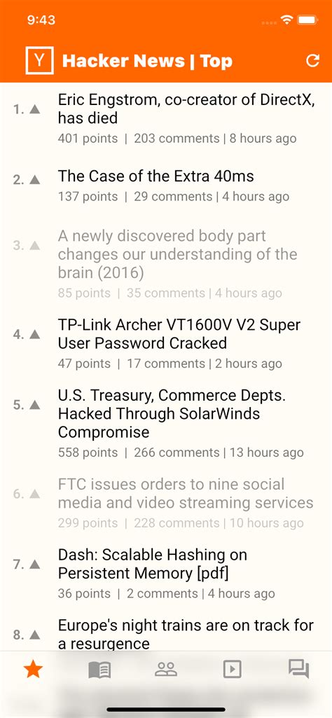 Hacker News Clone Mobile Application Developed With Flutter