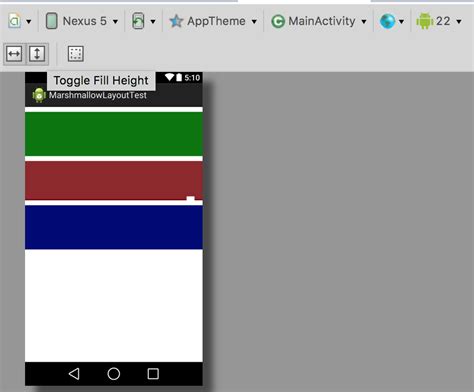 Android Layout Renders Wrong On Marshmallow Stack Overflow