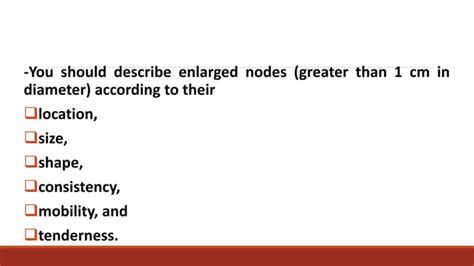 Health Assessment On Examination Of The Cervical Lymph Nodes Ppt