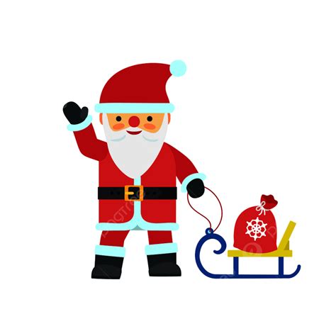 산타 클로스 아이콘 평면 벡터 축하 즐거움 요소 Png 일러스트 및 벡터 에 대한 무료 다운로드 Pngtree