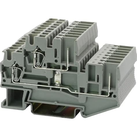 Spring Cage Double Layer Pluggable Din Rail Terminal Block Gkoncy