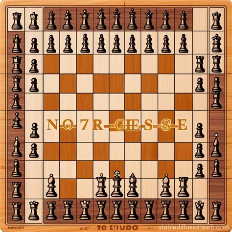 Numbered 2d Wooden Chess Board Stable Diffusion Online