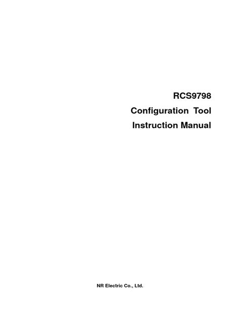 Rcs 9798 Configuration Tool Instruction Manual En General X R1 01 En Txzz0194 0086 0002 Pdf