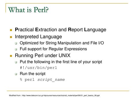 PPT Perl TCL PowerPoint Presentation Free Download ID 6108481