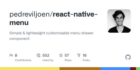 Github Pedreviljoenreact Native Menu Simple And Lightweight