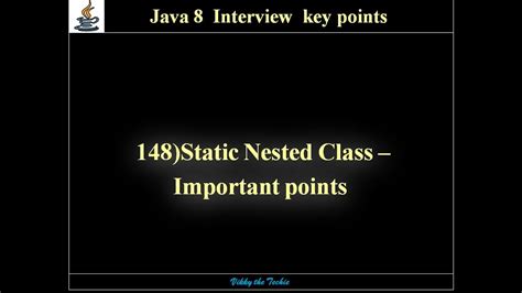 148 Java Nested Class Static Important Points Youtube