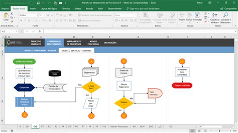Planilha De Mapeamento De Processos Em Excel Loja Planilhas VBA