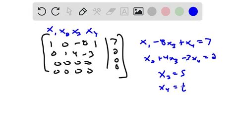 SOLVED The Following Matrices Are In Reduced Row Echelon Form Determine The Solution Of The