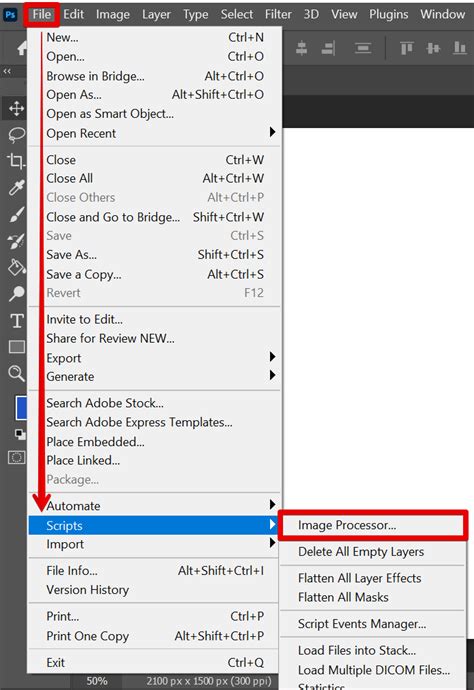 how do i batch save as jpeg in photoshop