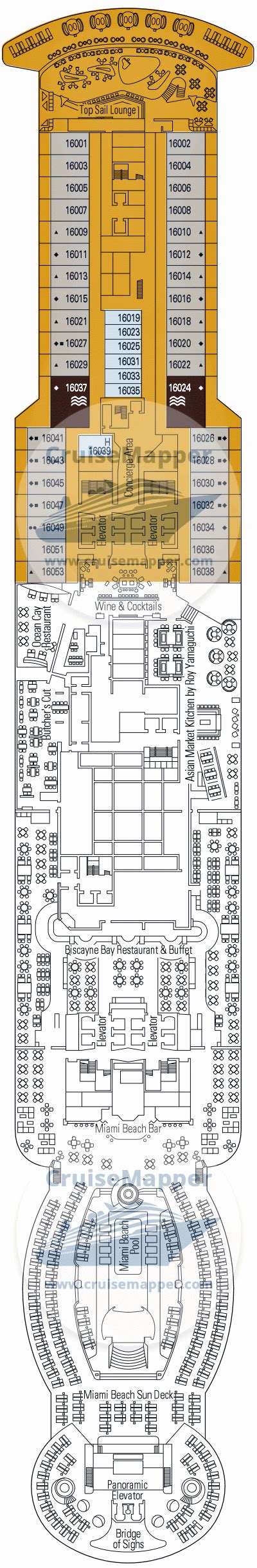 Msc Seaside Deck 16 Plan Cruisemapper Msc Seaside Deck 16 Plan Cruisemapper