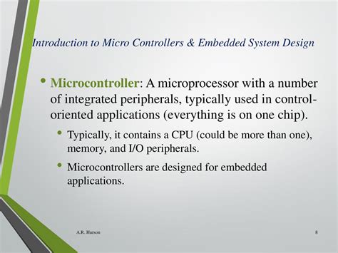 Introduction To Micro Controllers And Embedded System Design Microprocessormicrocontroller