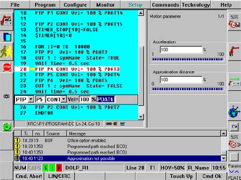 The Kuka Programming Environment From Kuk05 Download Scientific