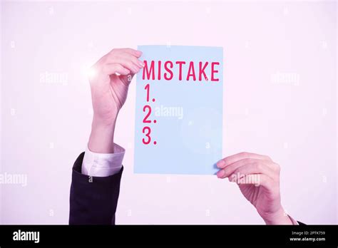 Conceptual Display Mistake Business Overview Misconception About The Meaning Of Something Thing