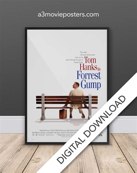 Forrest Gump Movie Poster Digital Poster Download Replica Poster