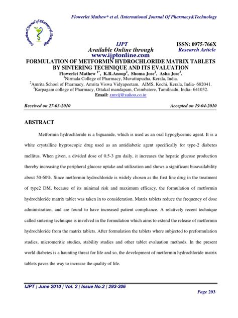 Formulation And Evaluation Of Metformin Hydrochloride Matrix Tablets Using Sintering Technique