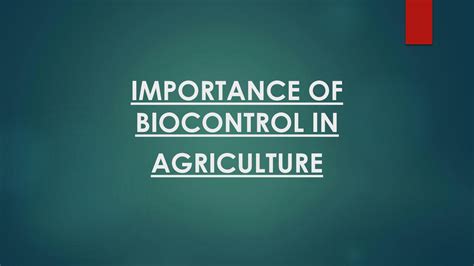 Solution Importance Of Biocontrol Agents Studypool