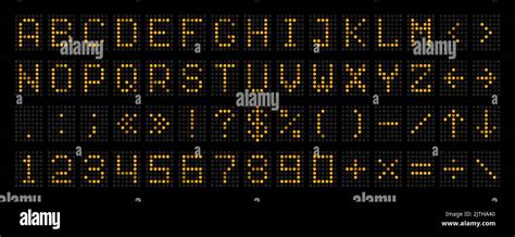 Scoreboard Font Led Board Alphabet Or Airport Display Type Letters