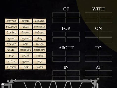 Preposition Clusters Group Sort